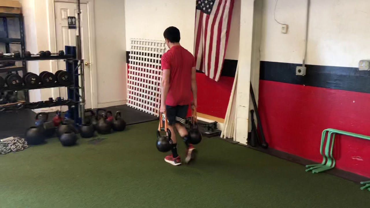 Banded Kettlebell Farmer Walk - YouTube