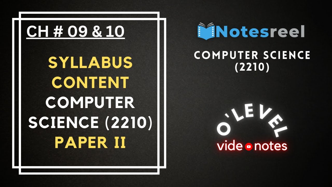Computer Science 2210 Syllabus Overview Paper Ii Ch 9 Databases