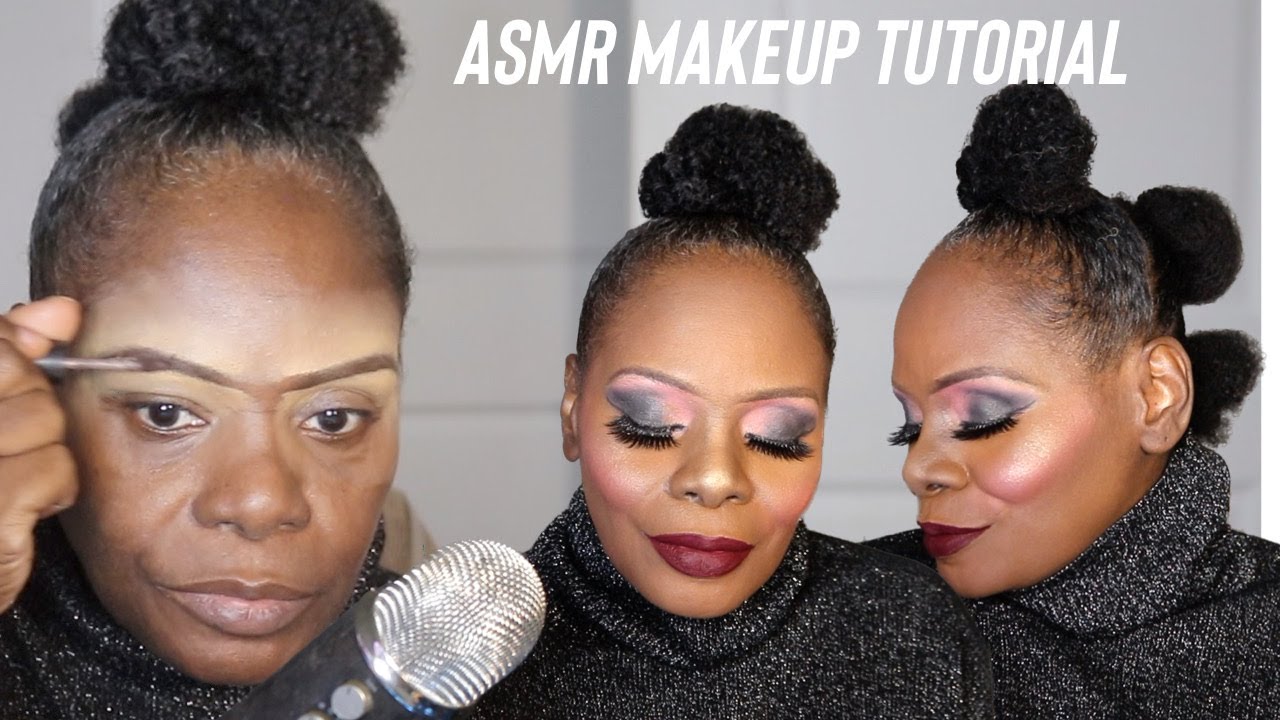 Pink Smoky Lid Burgundy Lippy Chill Lounge ASMR Makeup Tutorial - YouTube