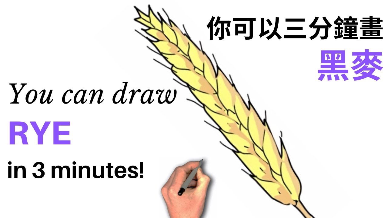 You can draw rye in 3 min step-by-step 你可以三分鐘一步一步畫黑麥 - YouTube