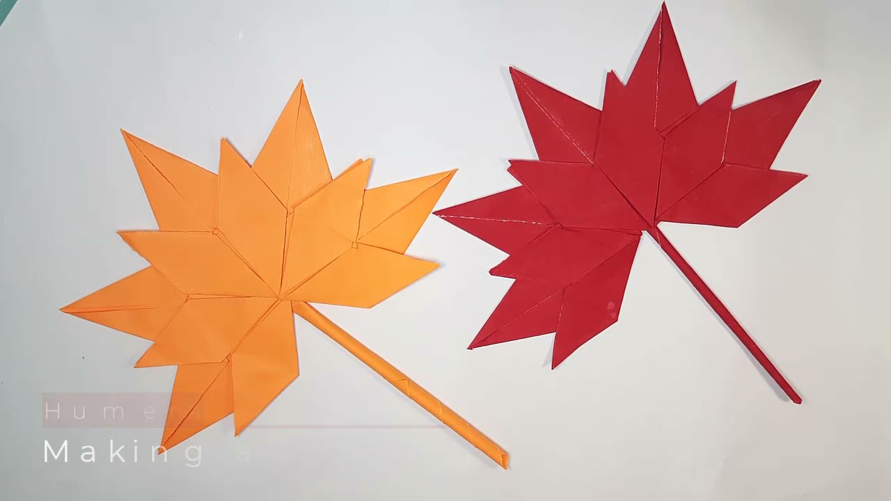 21 Making a maple leaf out of paper - YouTube