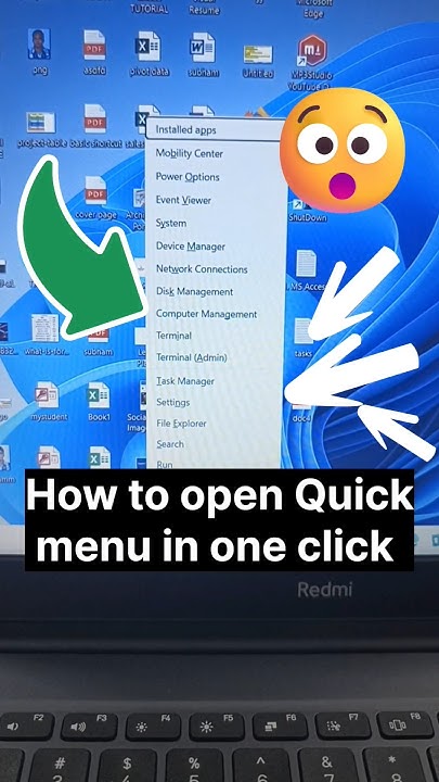 How to open Quick menu in pc & laptop 💻#shorts #computer - YouTube