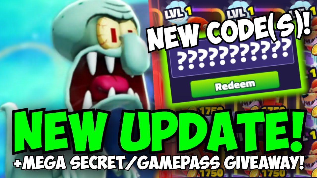[NEW CODE] New SECRET DINO SQUIDWARD Update & Secret Giveaways ...
