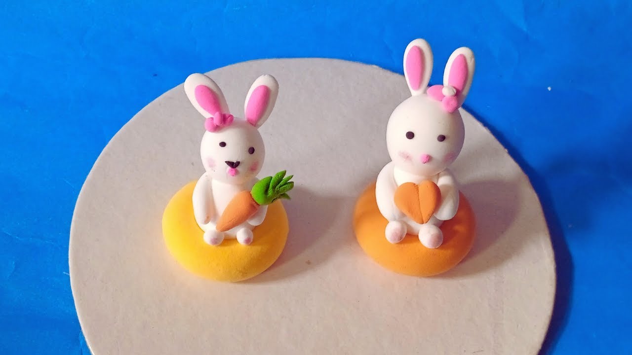 Cute Rabbit with super Clay || DIY Rabbit #diy #craft #clay crafts ...