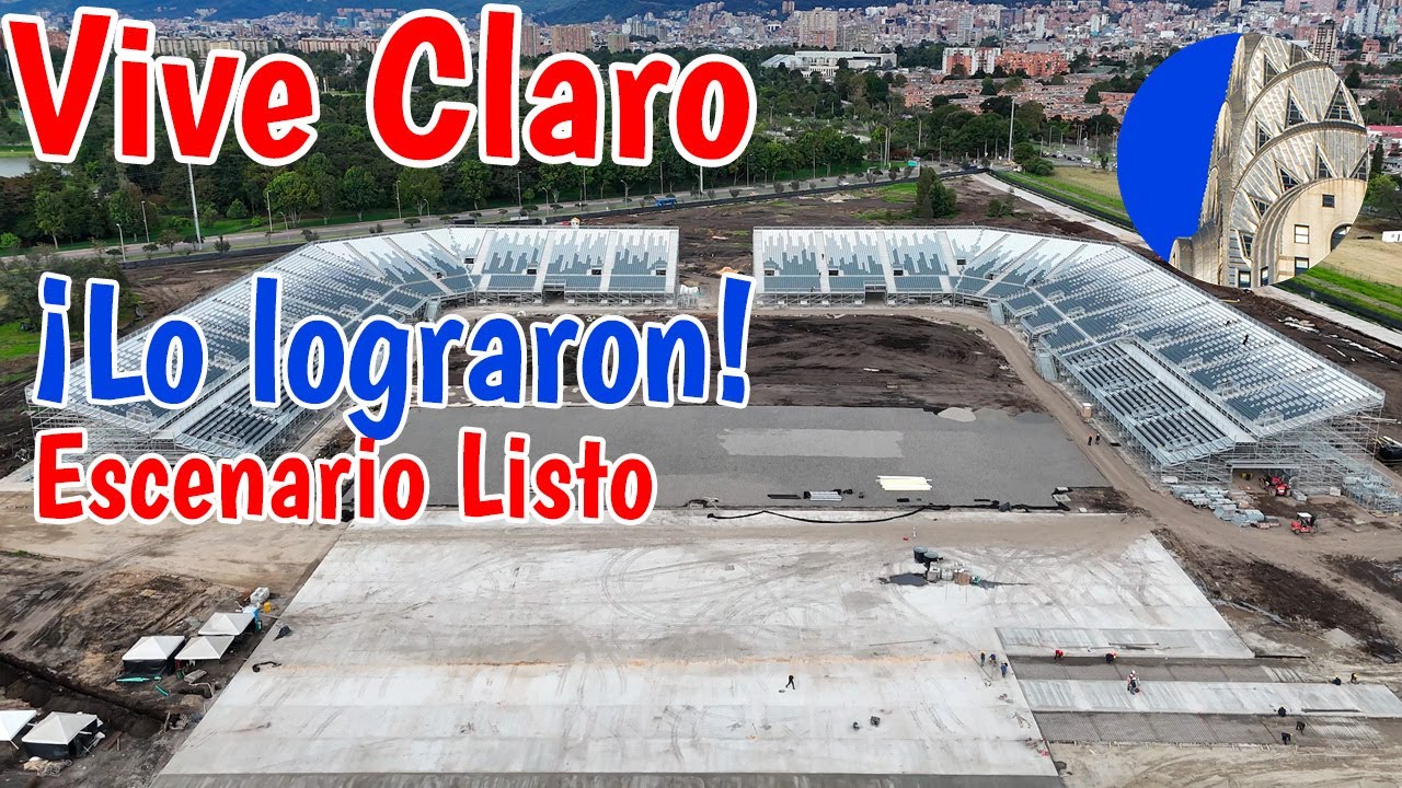 Vive Claro logró instalar el escenario completo a tiempo - YouTube