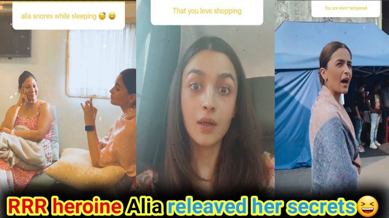 RRR heroine Alia funny answers to fans questions | RRR movie | Alia ...