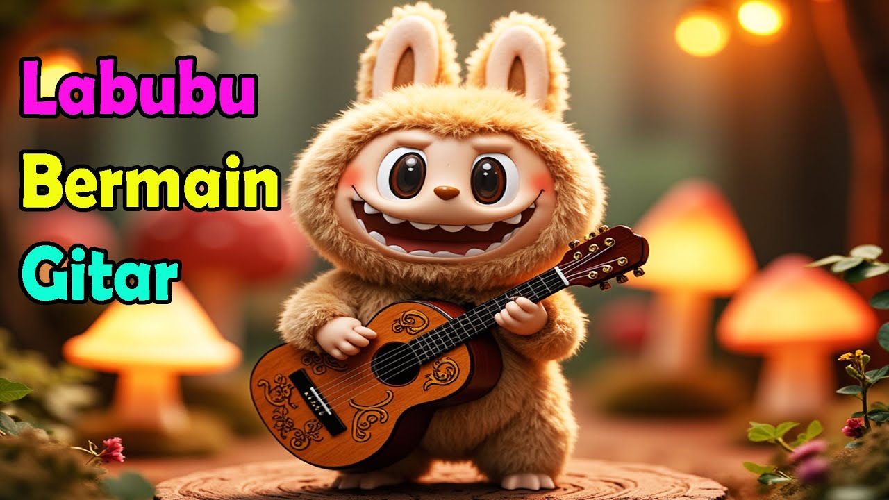 Labubu Doll Enjoys Playing Guitar - YouTube