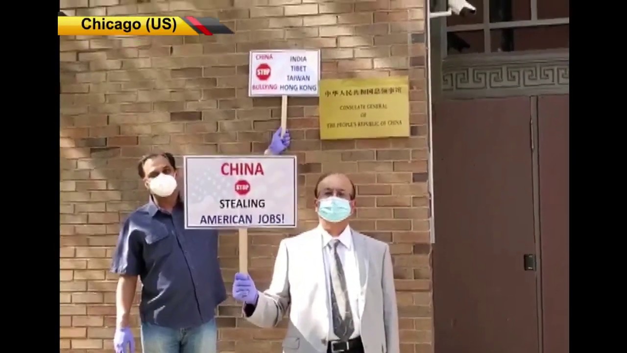 Protesters stage ‘anti China’ protest outside Chinese Consulate in ...