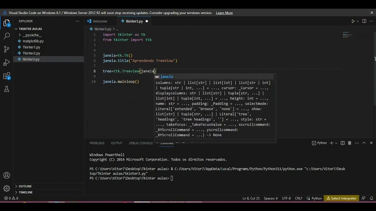 Tkinter 10: Как создать Treeview на Python - YouTube