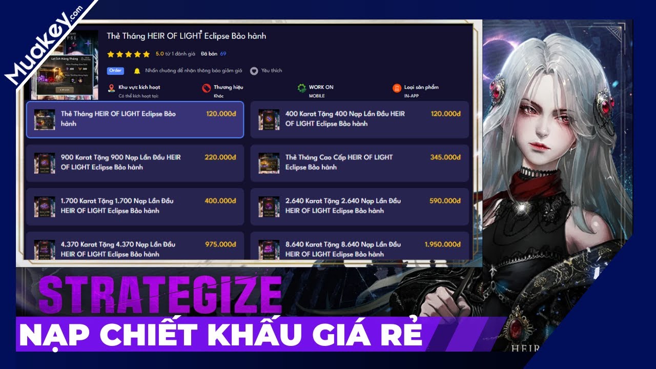 HEIR OF LIGHT Eclipse Cách X2 Nạp Lần Đầu Và Nhập Gift Code - YouTube