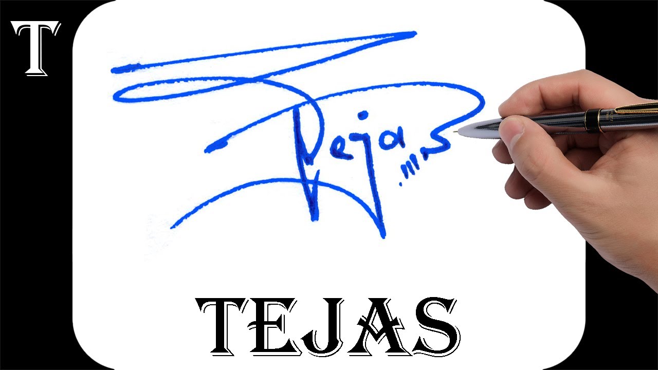 Tejas name signature design - T signature style - How to signature your ...