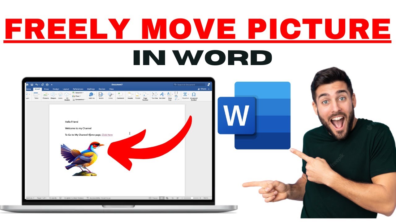 How to Freely Move Picture in Microsoft Word | Microsoft Tutorials - YouTube