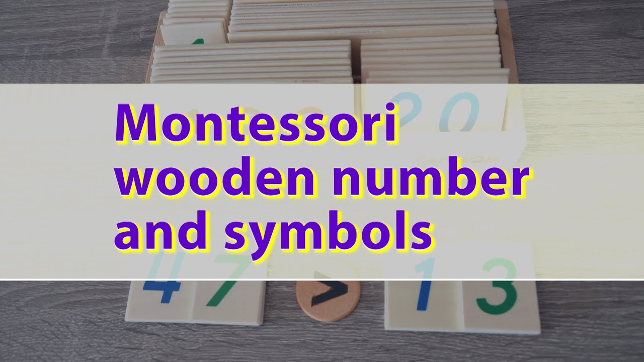 How to use Montessori wooden numbers and math symbols alone - YouTube