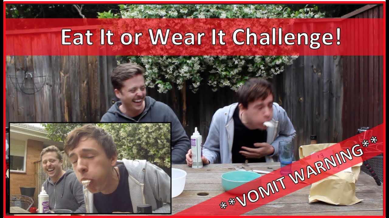 EAT IT OR WEAR IT CHALLENGE **VOMIT WARNING** (ft. Callum Needham ...