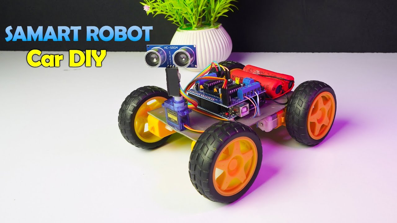 4 Wheel Obstacle Avoiding Arduino Car | Full Code + Circuit Explained ...