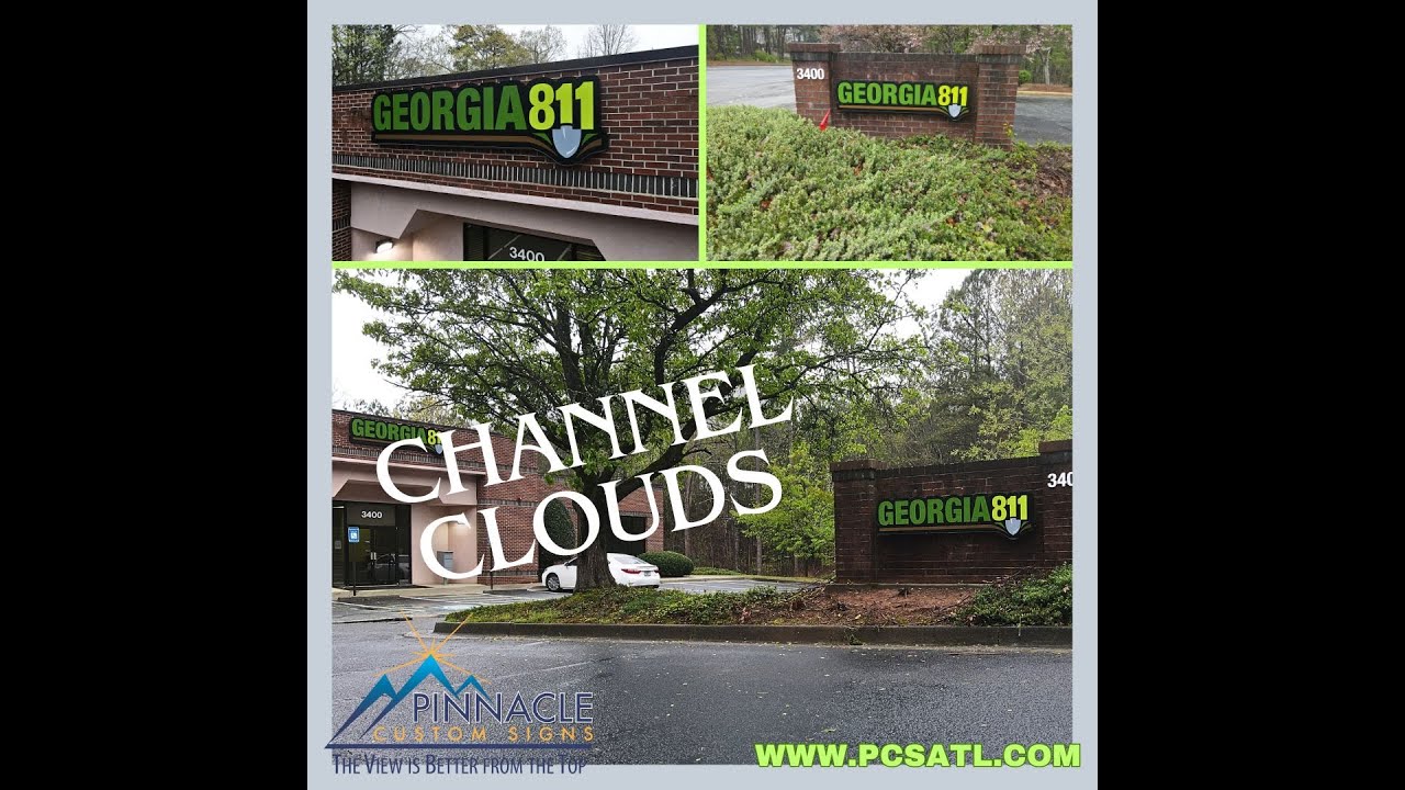 Floating Impressions: Channel Cloud Signs Light Up Georgia 811 - YouTube