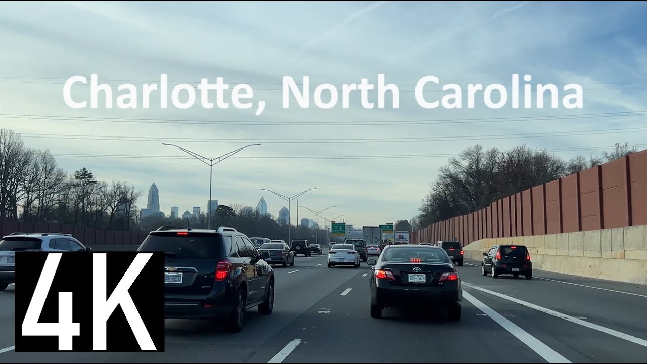 Road Tour of Charlotte, North Carolina in 4K - Uptown Charlotte ...