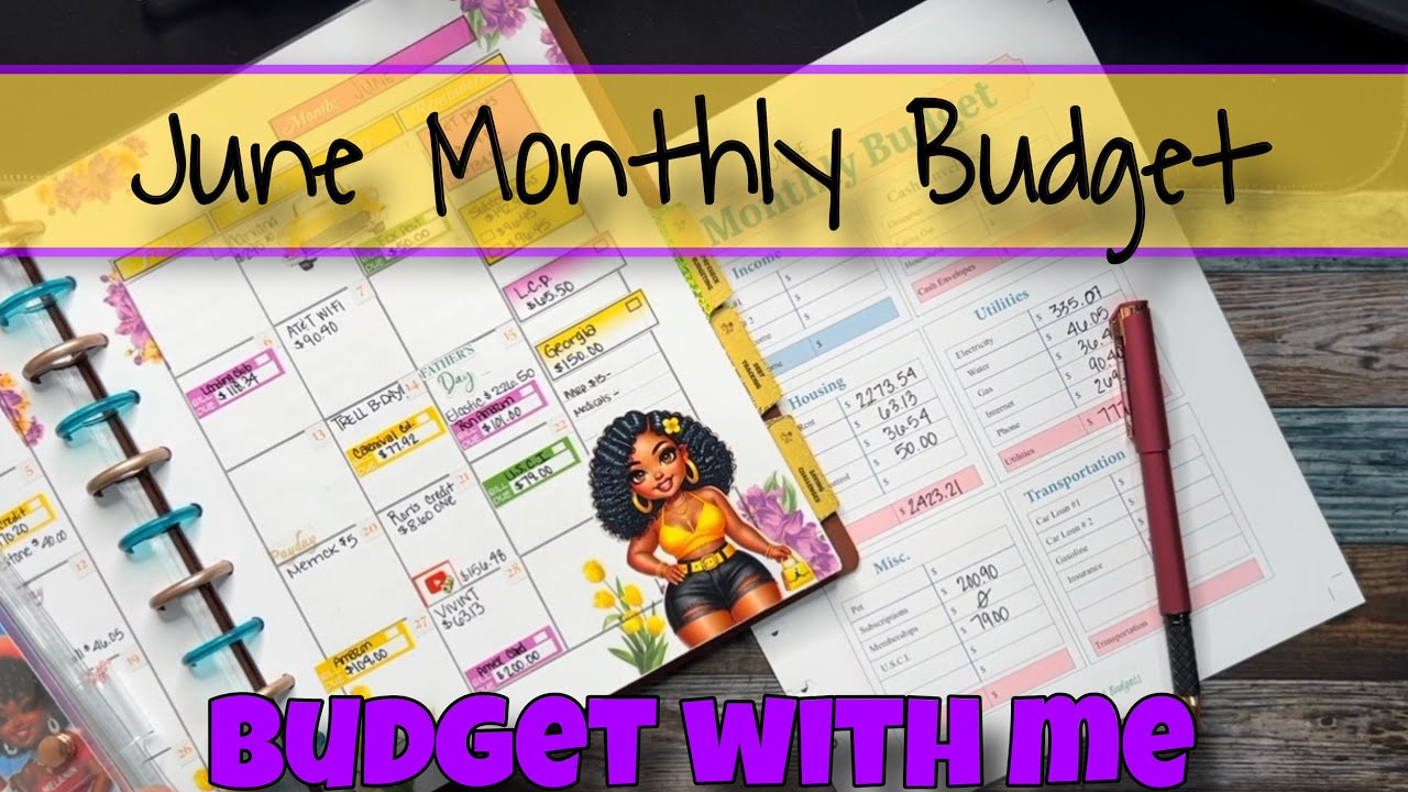 June’s Budget| How to do a monthly budget| Budget with me - YouTube
