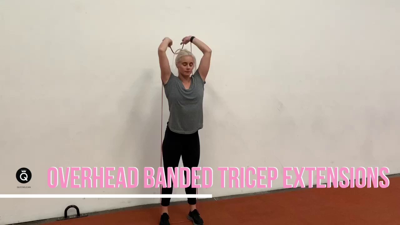 Overhead Banded Tricep Extensions - YouTube