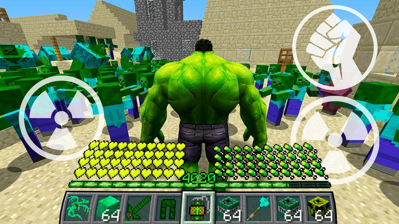 How HULK SAVED this Village in Minecraft 🤢 Real Hulk Mods SUPERHEROES ...