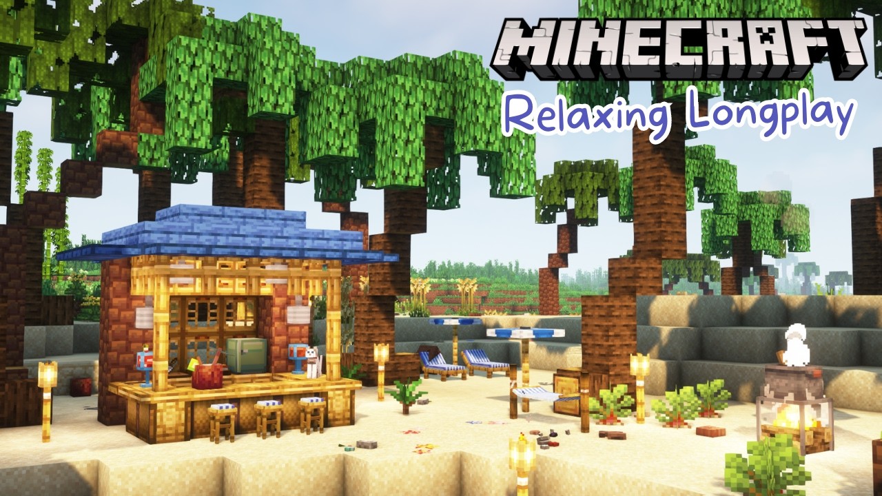 Minecraft Longplay | Tropical Beach Bar (no commentary) - YouTube