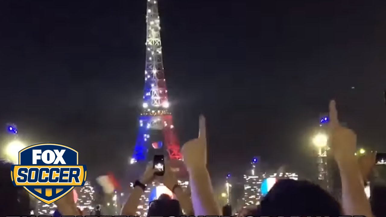 90K French fans go wild at Paris fan zone - YouTube