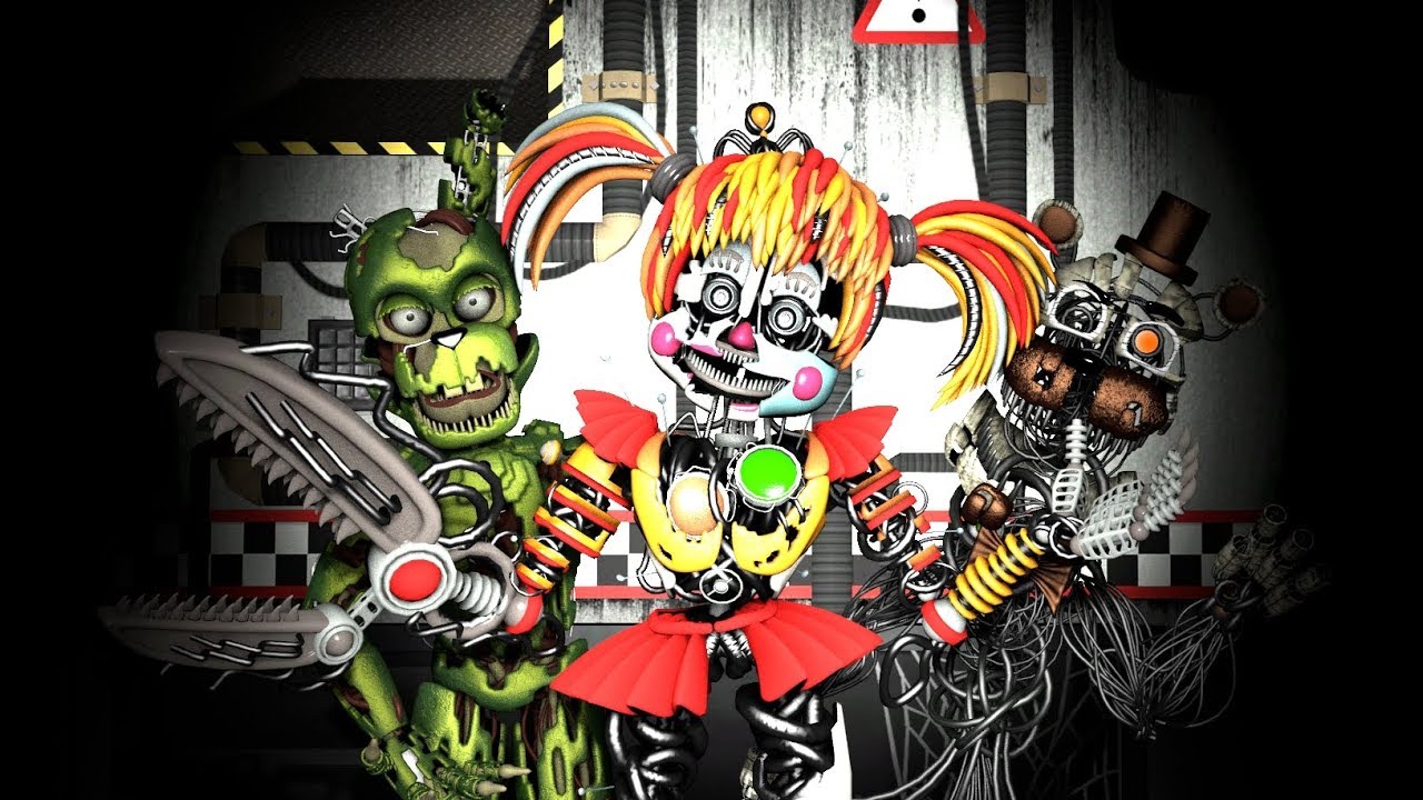 FNaF Speedart | SFM | Scrap Animatronics Poster - YouTube