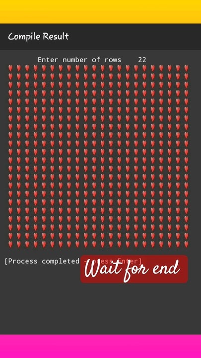 How To Print Red Heart In C Programming Languages #programminglanguage ...