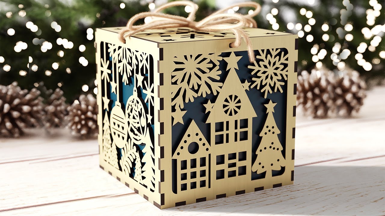 Holiday Ornament Keepsake Box | Christmas Laser Cut Box | Wooden Gift ...