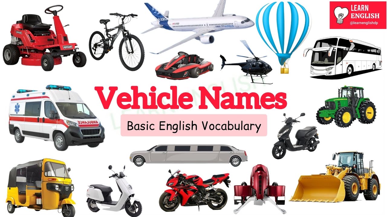 Vehicle Names | Types of Vehicles in English|Vehicles Vocabulary | Mode ...