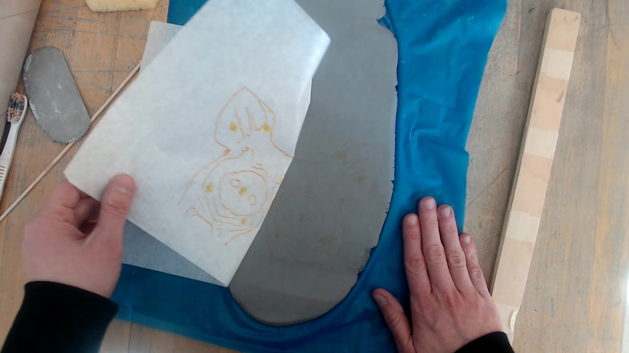 Tracing Paper Transfer in Clay - YouTube