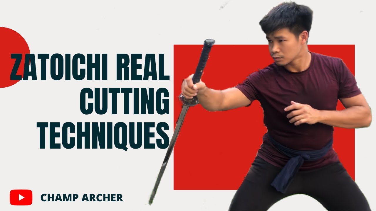 Zatoichi real cutting techniques. Laser cut!! (Straight blade )⚔️⚡️ ...
