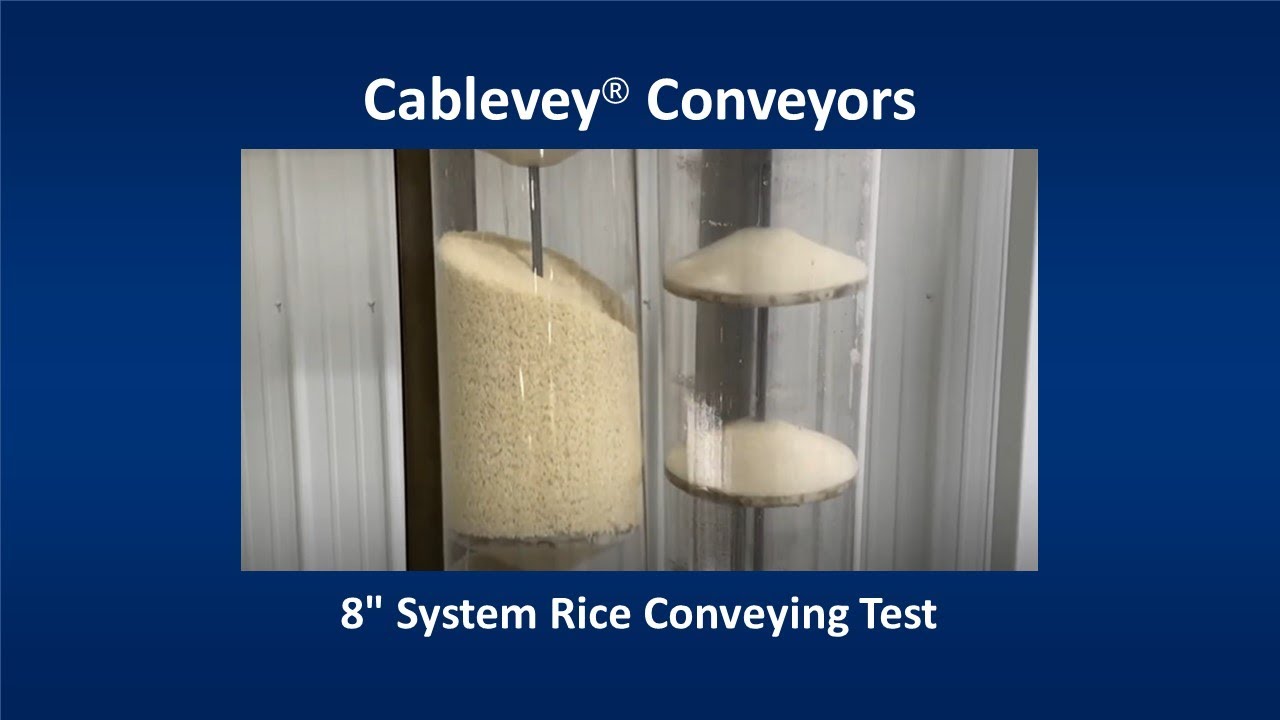 Cablevey® Conveyors - 8" System Rice Conveying Test - YouTube