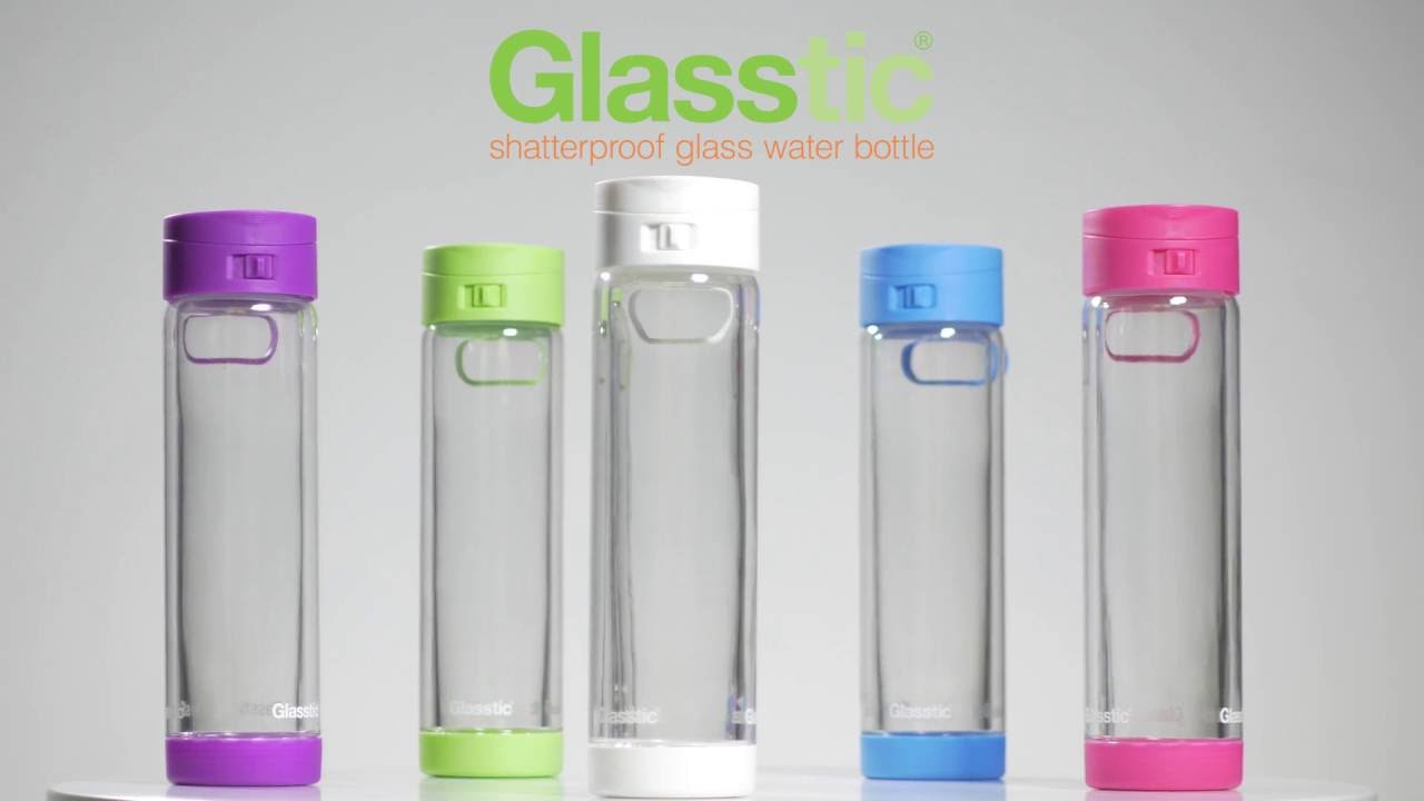 Glasstic Shatterproof Glass Water Bottle - YouTube