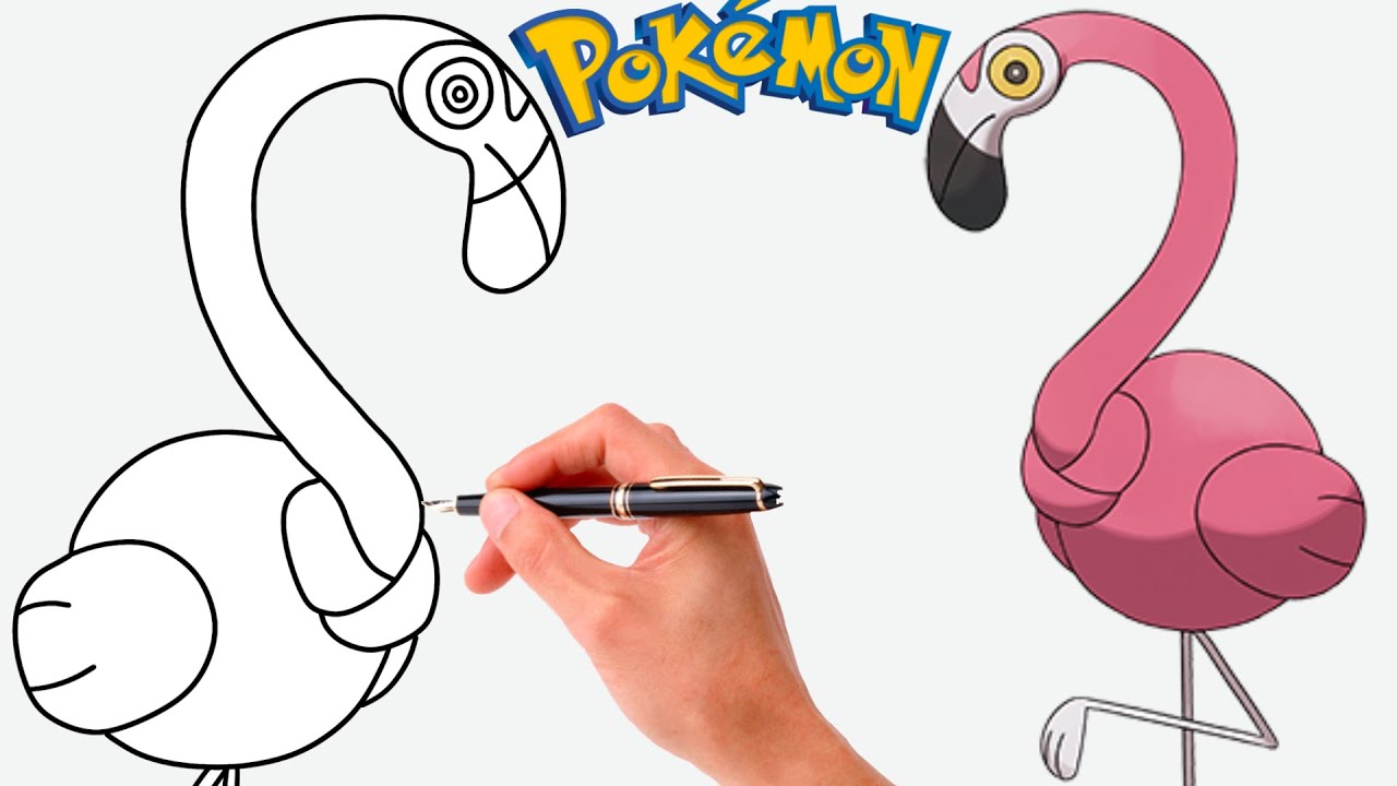 Cómo dibujar FLAMIGO POKEMON #973 | Generación 9 - YouTube