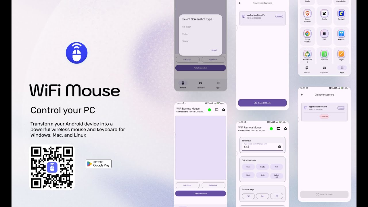 Control Your PC with Your Phone | WiFi Mouse Remote (Ad-Free & Open ...