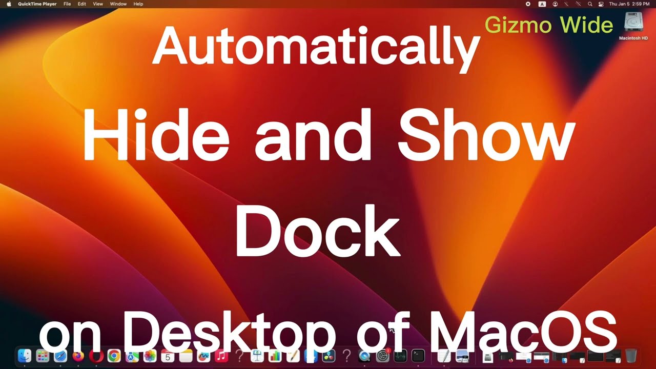 How To Automatically Hide And Show Dock On Desktop Of MacOS YouTube How To Automatically Hide And Show Dock On Desktop Of MacOS YouTube