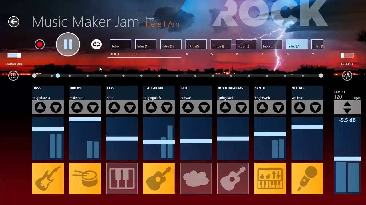 Music Maker Jam App On Windows 8 | Projekt: Here I Am - YouTube