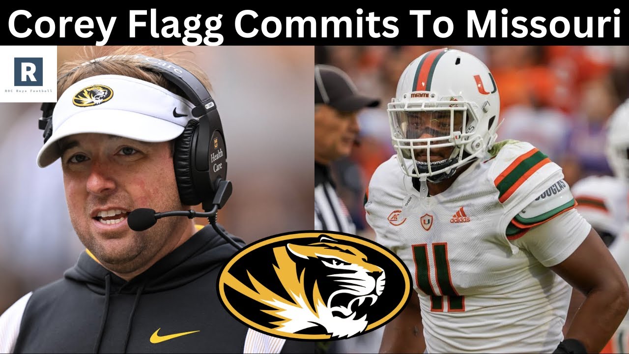Corey Flagg Commits To Missouri | Missouri Football Transfer Portal Update - YouTube
