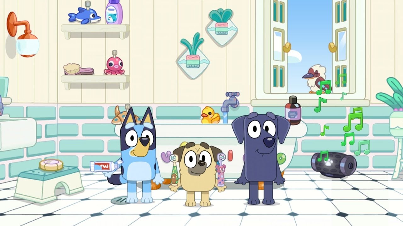 Bluey, Jean-luc and Buddy Teeth Brushing - YouTube