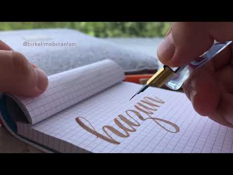 Hazan - Modern Kaligrafi - Brush Pen ve Divit Kalem ile