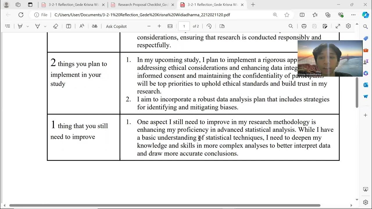 Reflection 3-2-1 Research Method (Krisna Widiadharma) - YouTube