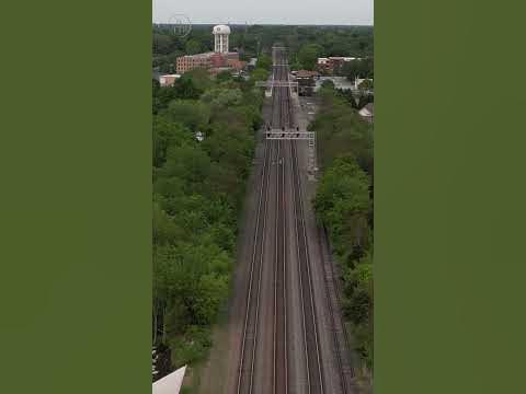 Fly Over BNSF Racetrack - Downtown Naperville Train Station: Mill St to Loomis St #shorts - YouTube