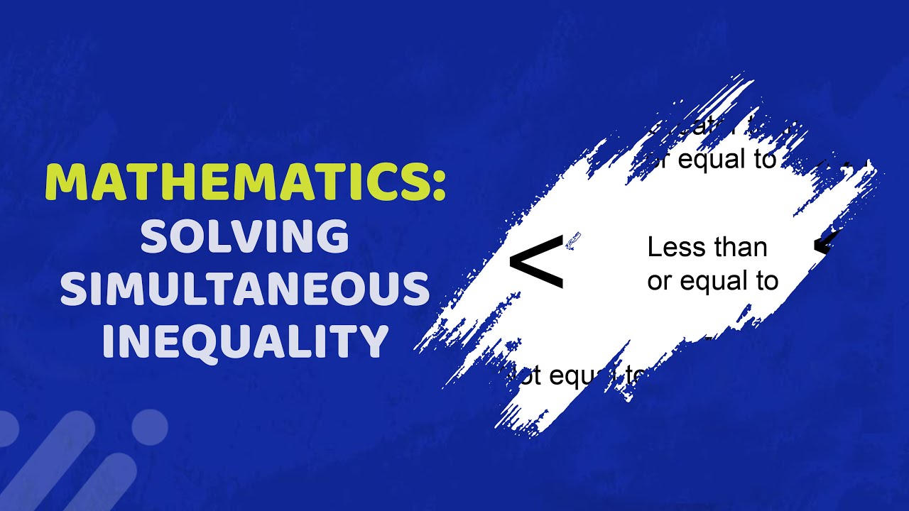 Solution of simultaneous inequality, Different Examples - YouTube