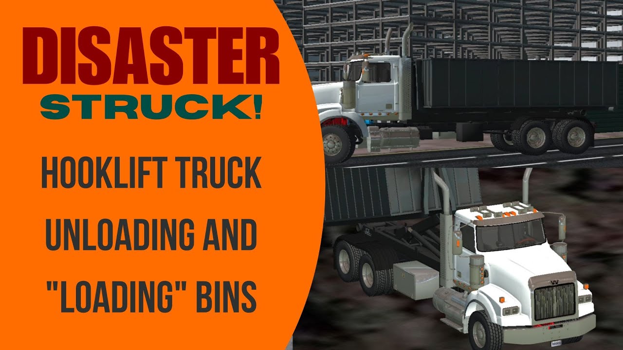 Rigs of Rods - Hooklift truck unloading and ''loading'' bins (DISASTER ...
