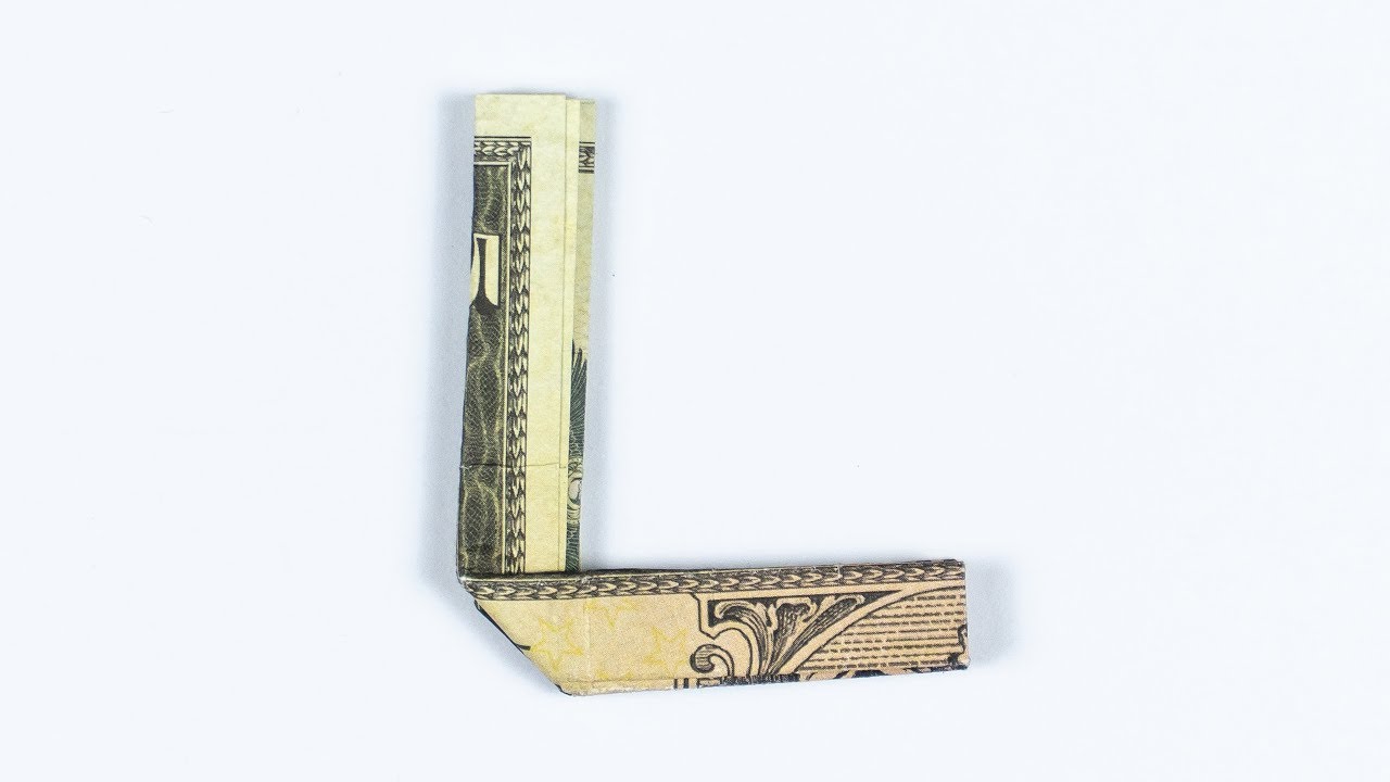 Money Origami Alphabet Letter L 🤩 COMPLETE Dollar Alphabet - YouTube