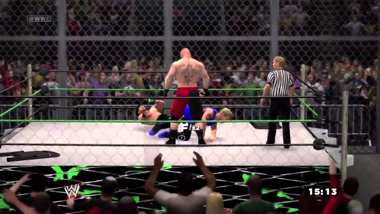 WWE '13 Online Match (#32) Hell in a Cell / Two vs One, Handicapped ...