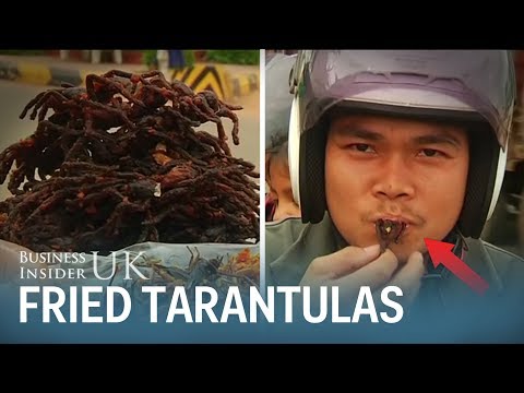 Deep fried tarantula is a delicacy in Cambodia with vendors selling up to 100 a day