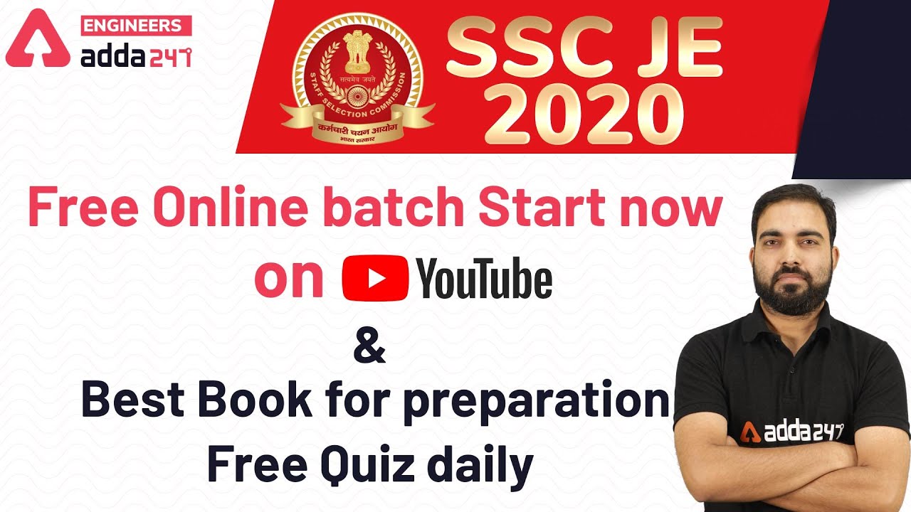 SSC - JE 2020 | Free Online Batch Start Now on You Tube | Best Book for ...