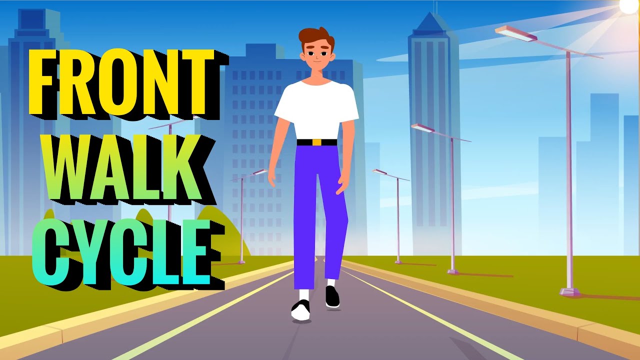 Front Walk Cycle Animation In After Effects - YouTube